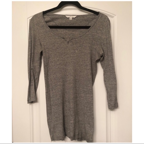 CAbi | Tops | Cabi Medium Grey 34 Button Tee | Poshmark